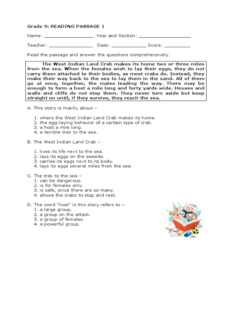 Grade 9 Reading Comprehension Passages | PDF | Seed | Maize