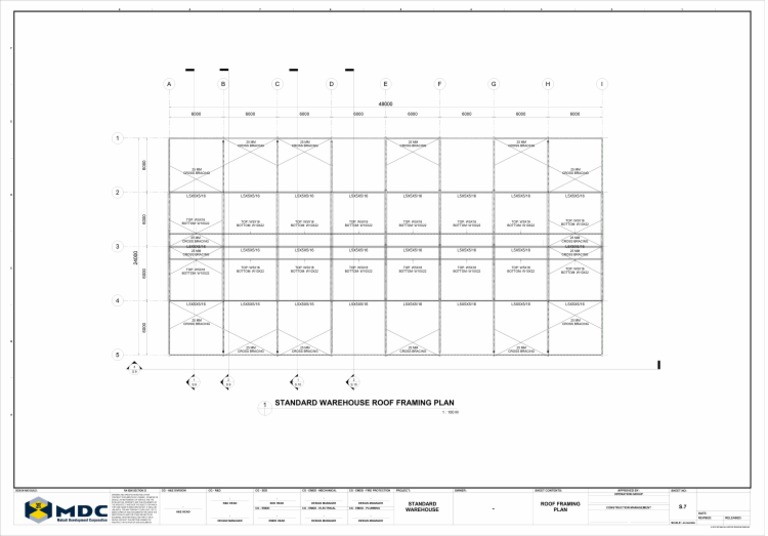 S.7 Standard Warehouse Roof Framing Plan | PDF