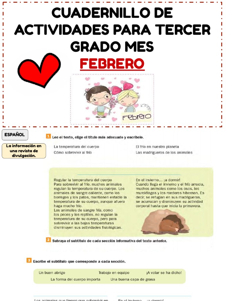 Cuadernillo de Actividades (Febrero) | PDF