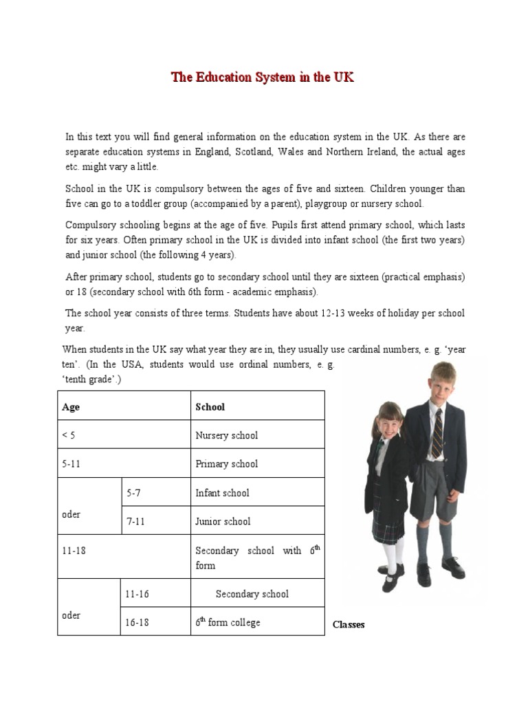 UK vs USA Education System Overview | PDF | Schools | Middle Schools