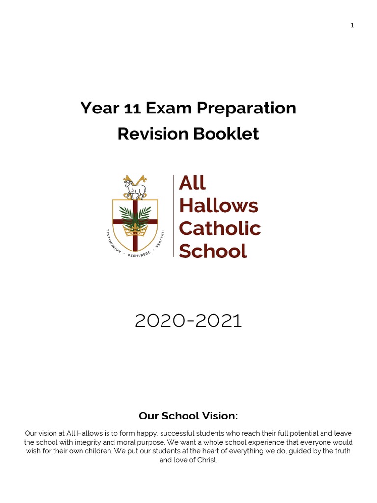 Year 11 Exam Revision Booklet | PDF | Question | Test (Assessment)