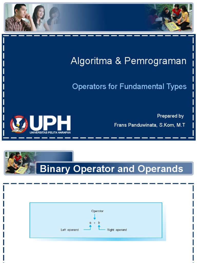Algoritma & Pemrograman 01 Operators For Fundamental Types v1.1 | PDF | Boolean Data Type ...