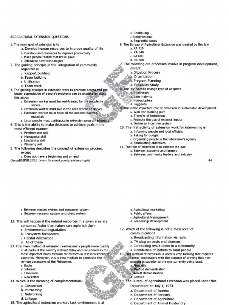 Agexcomm 1 Q&a | PDF | Agriculture | Communication
