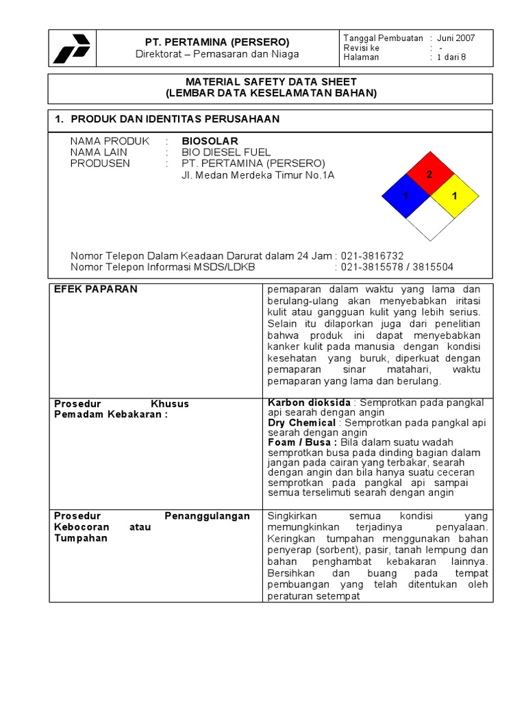 Msds Bio Solar | PDF