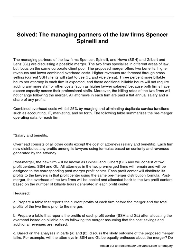 The Managing Partners of The Law Firms Spencer Spinelli and | PDF