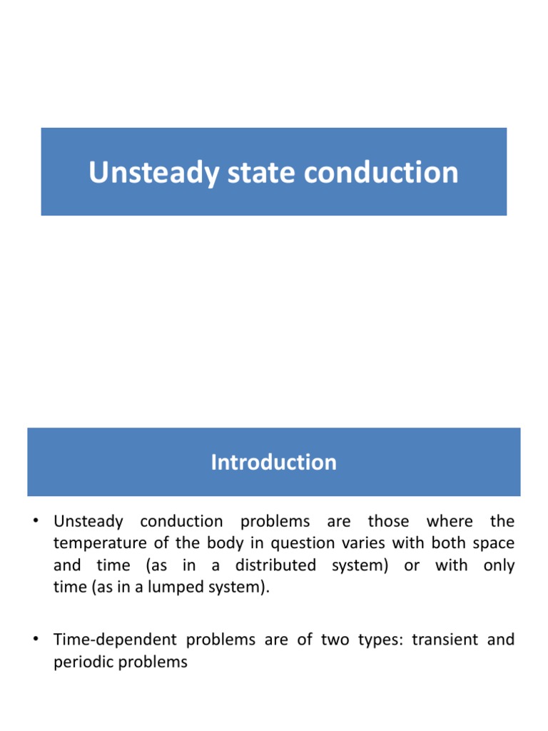 Unsteady State Conduction | PDF | Thermal Conduction | Physical Quantities