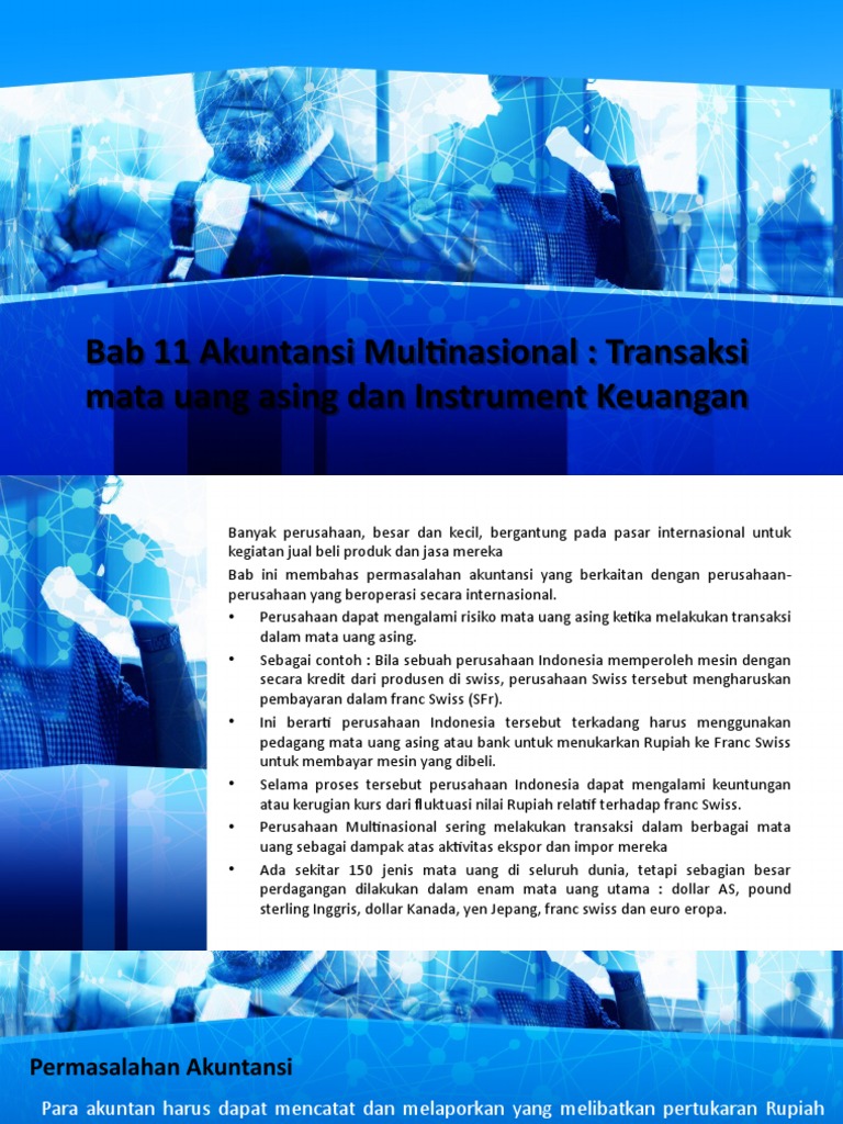 BAB 11 Akuntansi Multinasional Transaksi Mata Uang Asing Dan Instrumen Keuangan | PDF
