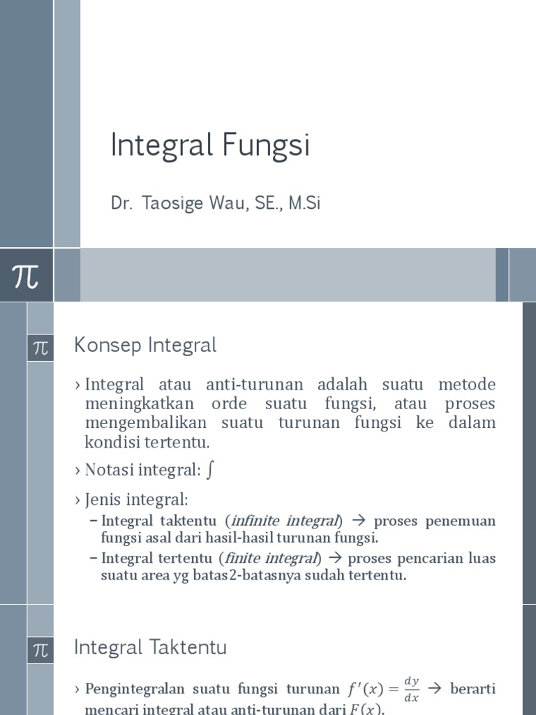 Konsep dan Kaidah Integral Matematika | PDF | Sains & Matematika | Komputer