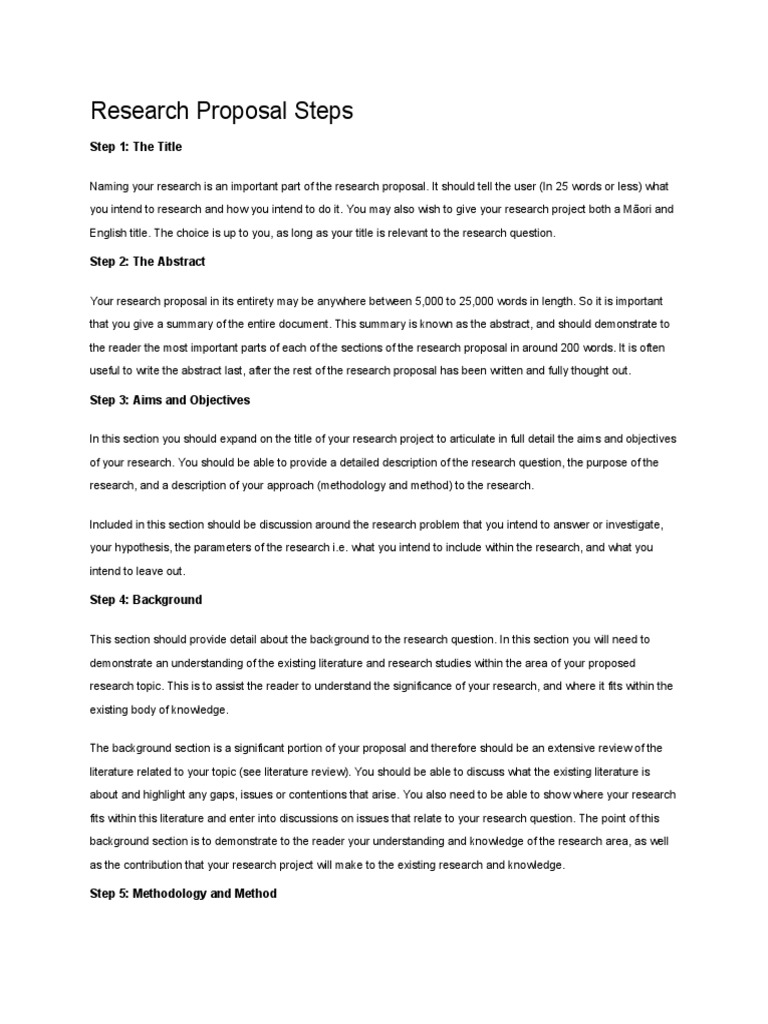 Research Proposal Steps | PDF | Question | Methodology