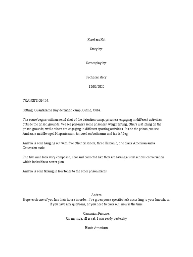 The Flawless Flit Script. | PDF | Prison | Violence