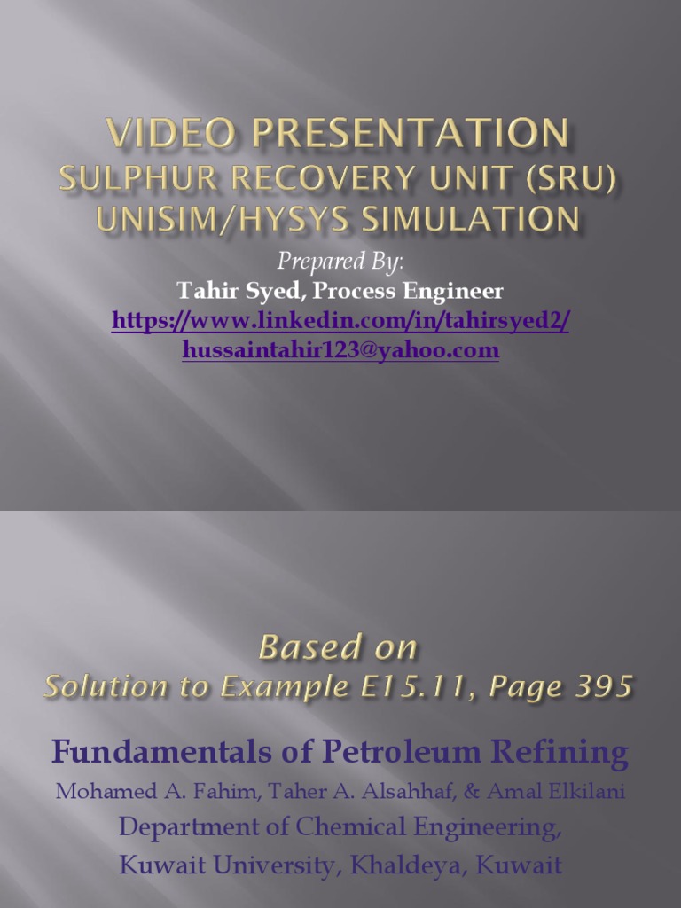 Video Presentation SRU AMU SWU | PDF