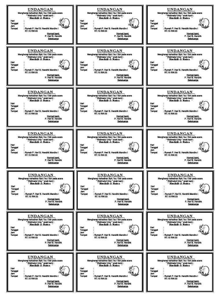 Undangan Sabun | PDF