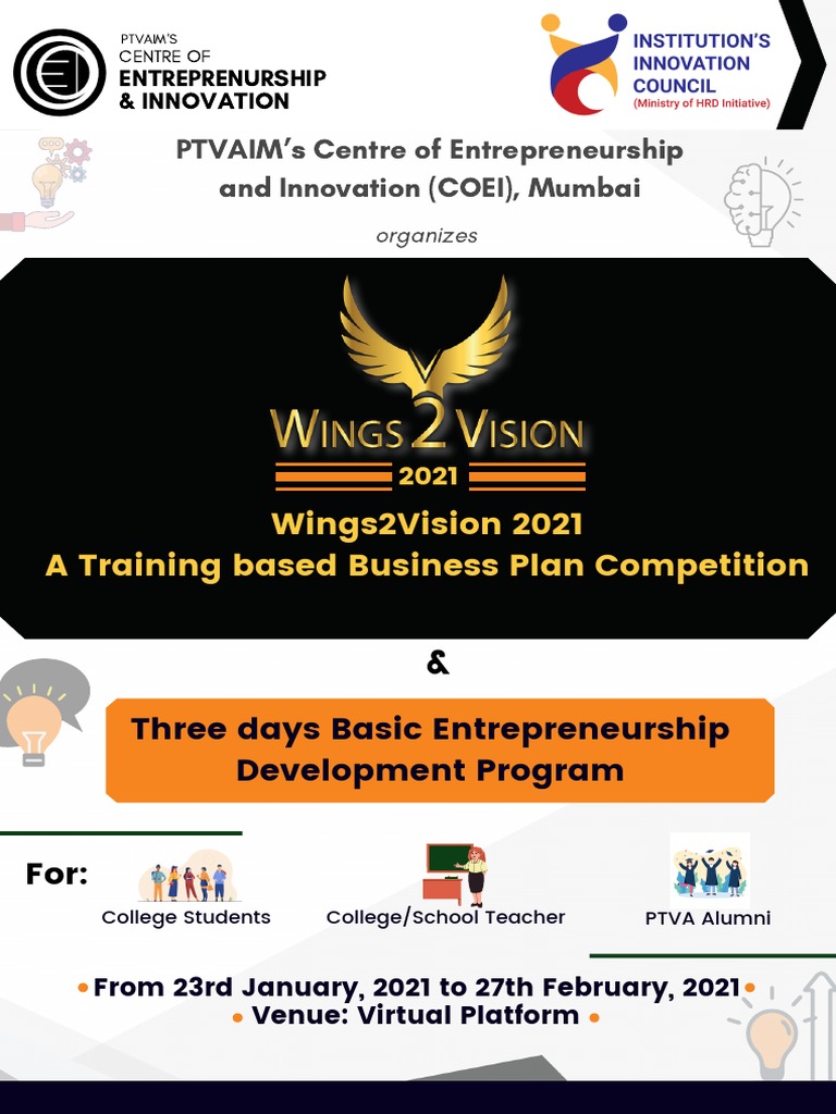 Brochure of EDP & W2V 2021 | PDF | Entrepreneurship | Economies