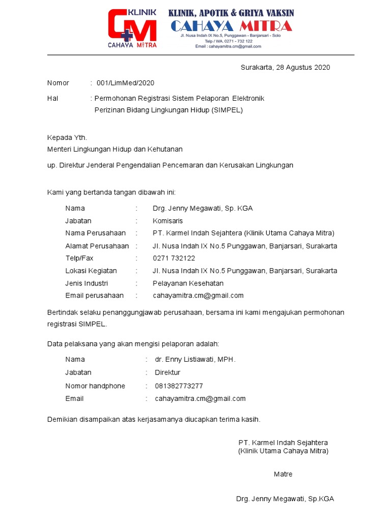 Formulir Registrasi Simpel | PDF
