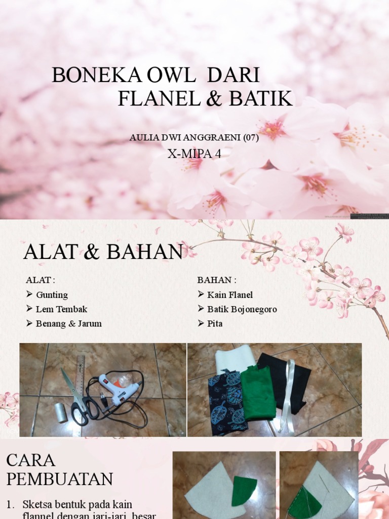 Boneka Owl dari Flanel dan Batik | PDF