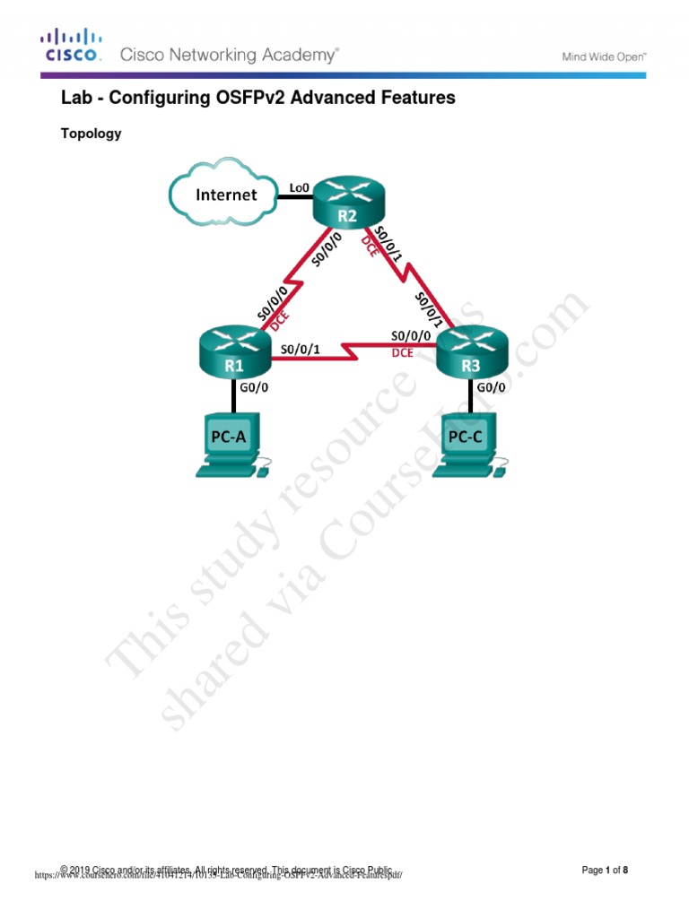 10.1.3.5 Lab Configuring OSPFv2 Advanced Features PDF | PDF | Router (Computing ...