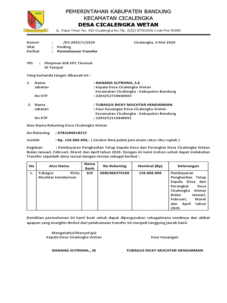 Permohonan Pencairan | PDF