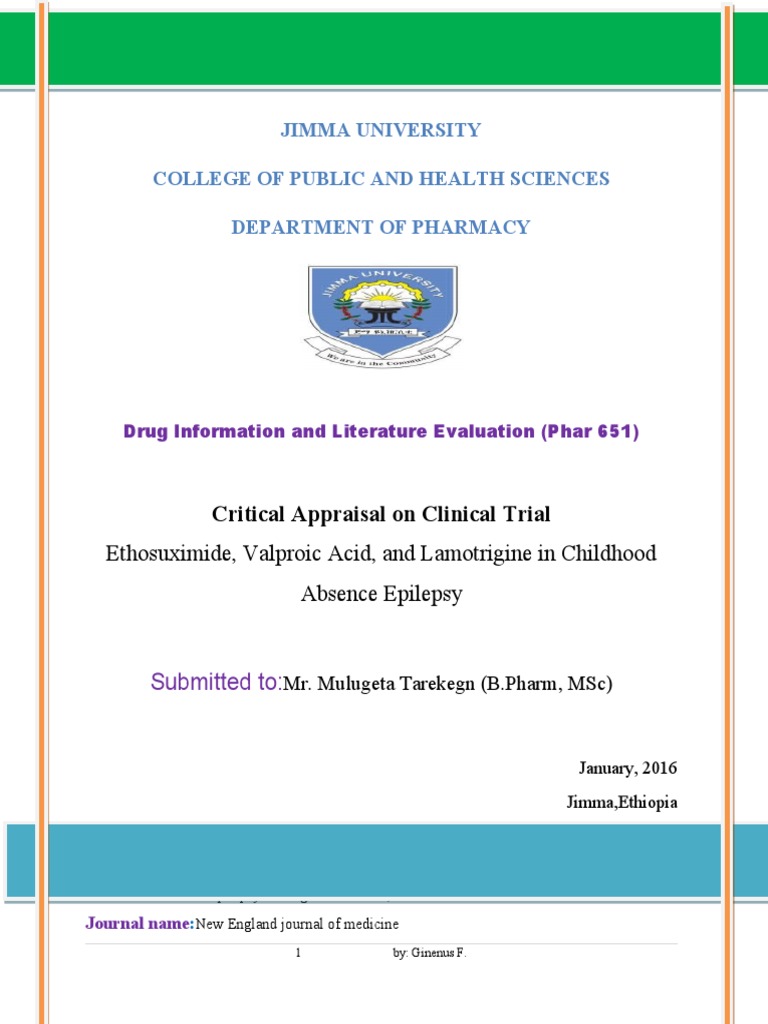 Sample Critics RTC | PDF | P Value | Epilepsy