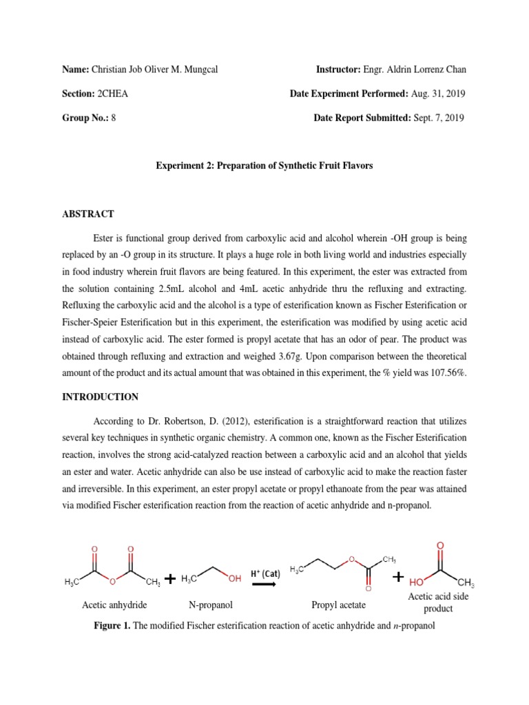 Synthetic Fruit Flavor Synthesis | PDF | Cooking, Food & Wine