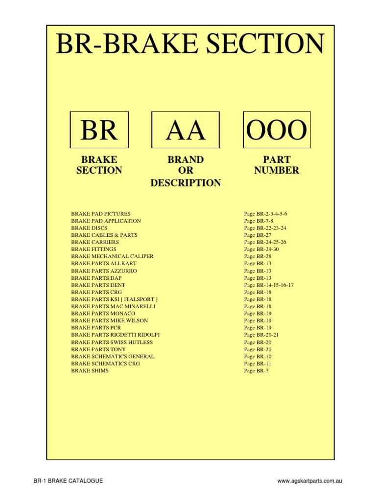 Brake Part Section | PDF | Equipment | Tools