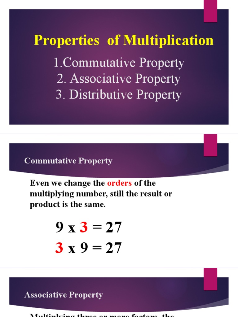 Lesson2 - Properties of Multiplication | PDF