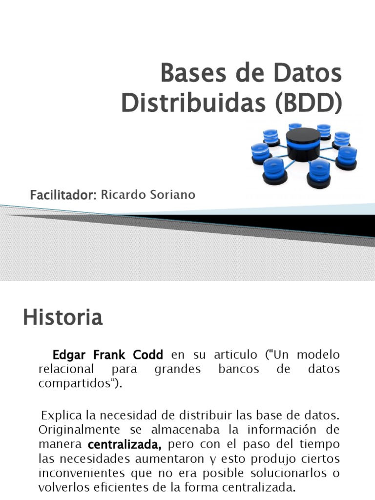 TEMA-3 Base de Datos Distribuidas DDBS | PDF | Bases de datos | Ciencias de la Computación