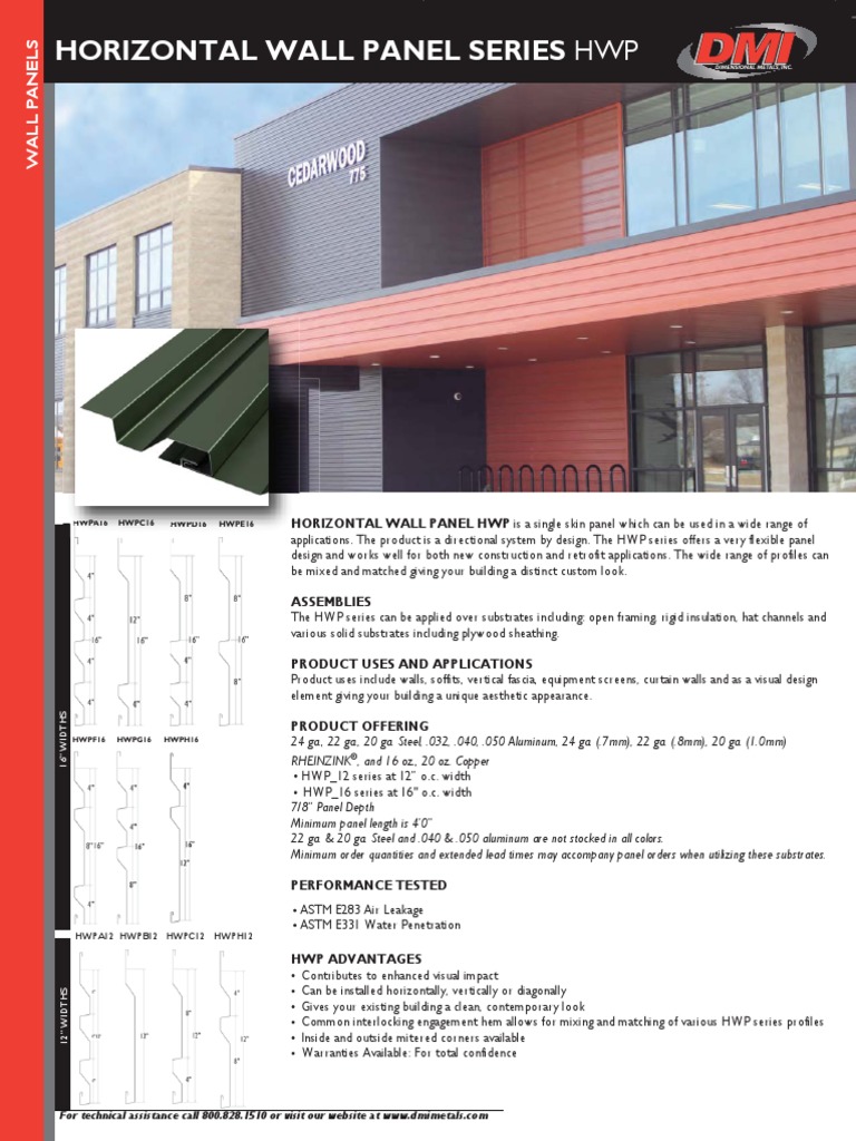 Horizontal Wall Panel Series Overview | PDF | Metals | Architectural Design