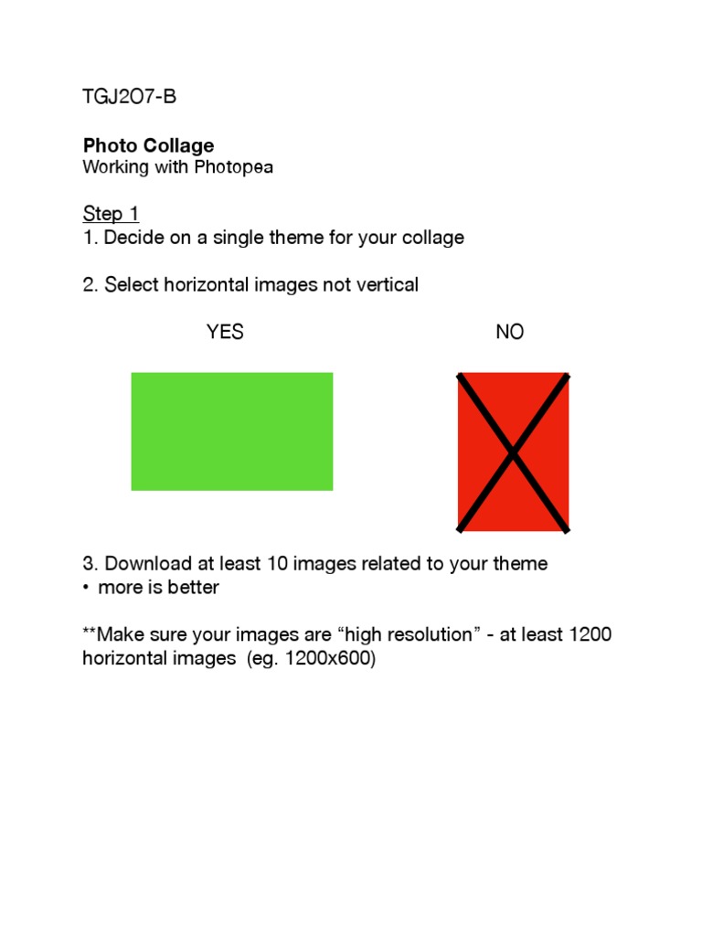 Lesson 1 Photopea - Photo Collage Download Images | PDF