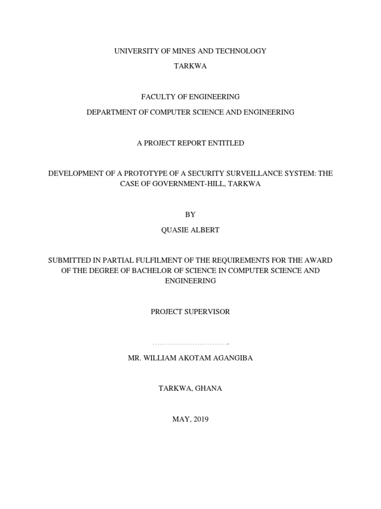Quasie Albert Final Year Thesis (Completed) | PDF | Optical Character Recognition | Computing
