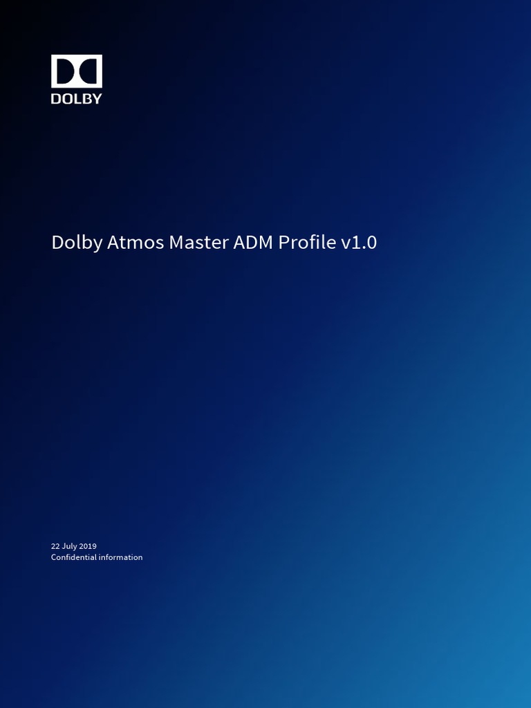 Dolby Atmos Master Adm Profile v1.0 | PDF | Metadata | Xml