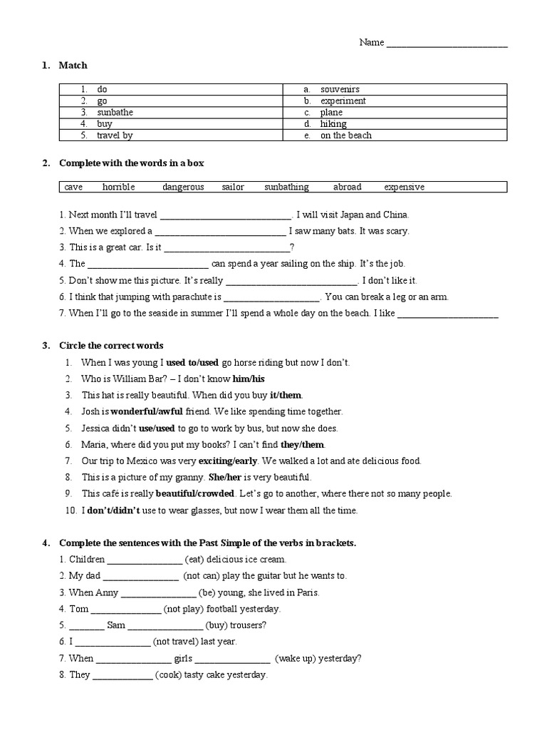 Test Full Blast 2 Module 2 B | PDF | Adverb | Syntax