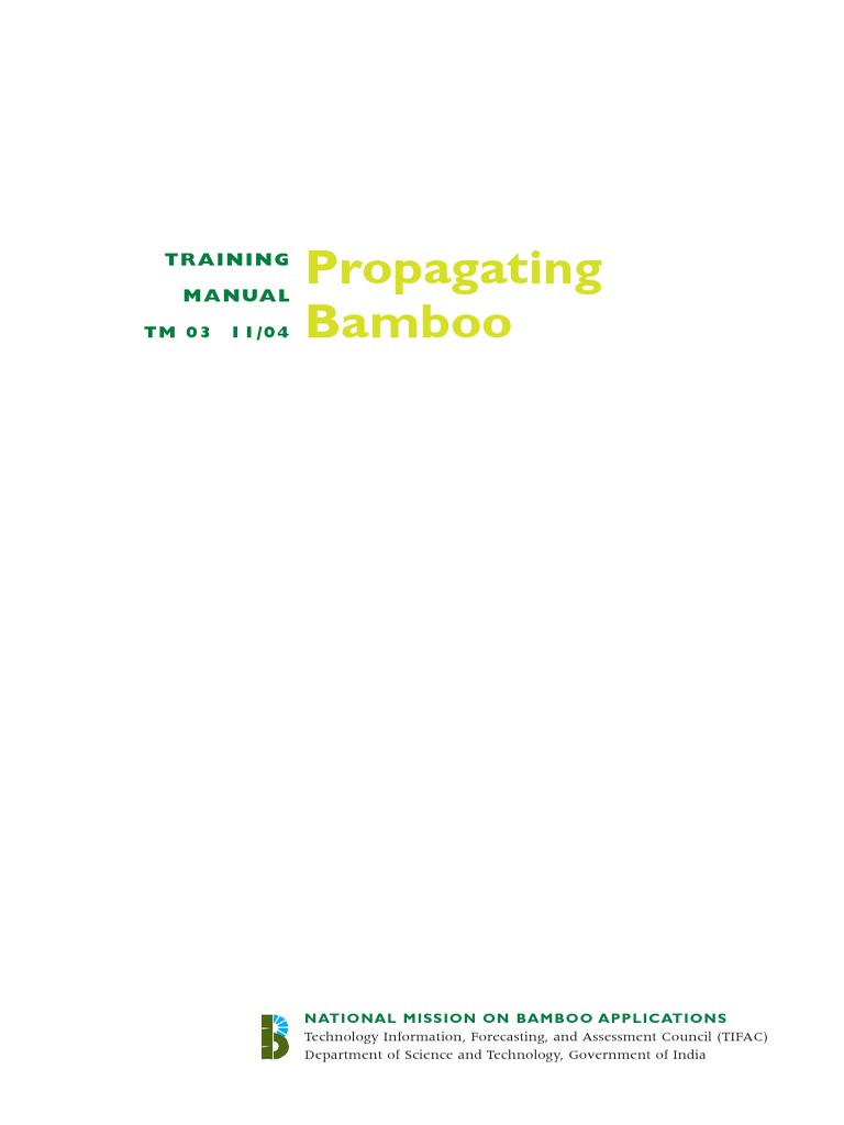 Propagating Bamboo: Training Manual | PDF | Bamboo | Horticulture And ...