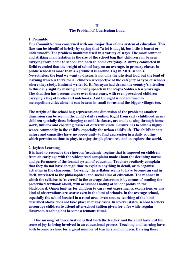 Curriculum Load | PDF | Teachers | Test (Assessment)