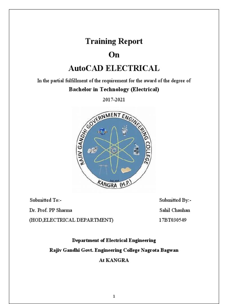 AutoCAD Electrical Training Report | Download Free PDF | Auto Cad ...