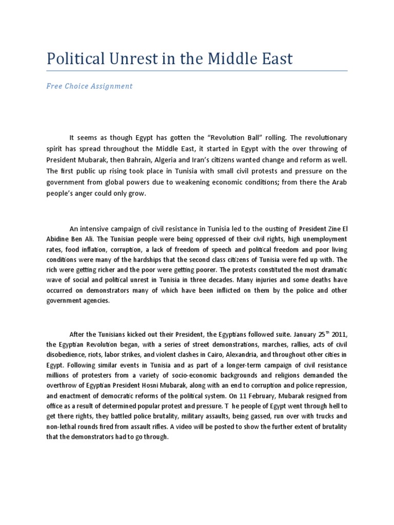 Middle East Revolutions Overview | PDF