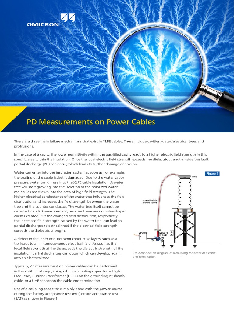 PD Measurements On Power Cables | PDF | Dielectric | Electromagnetism