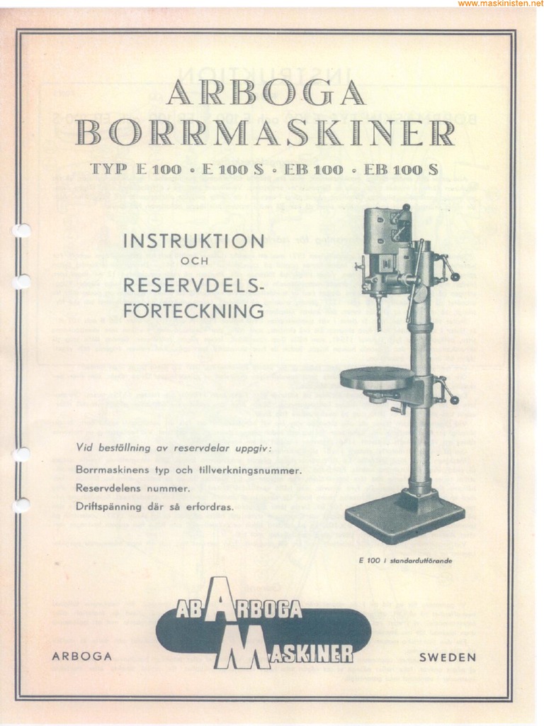 Arboga E100 E100s Eb100 Eb100s Sec Wat-2 | PDF
