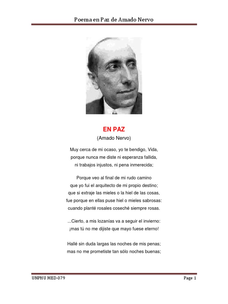 Amado Nervo Poema en Paz | PDF