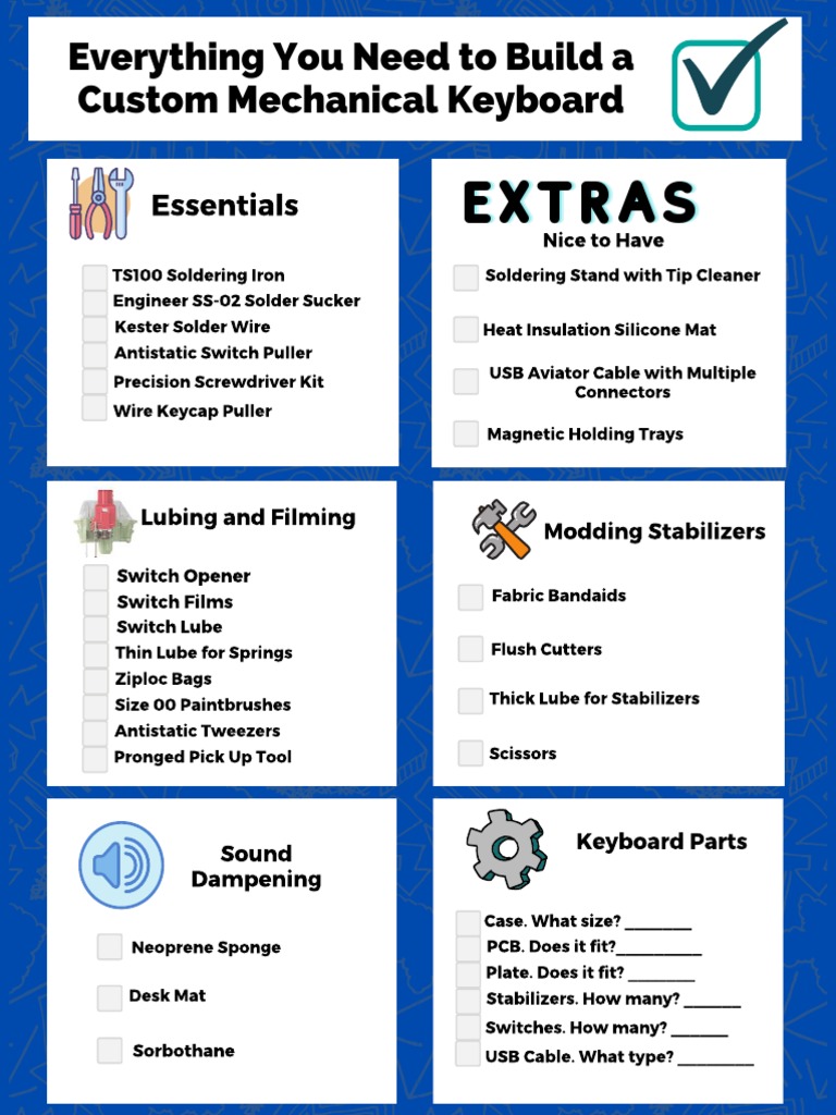 Custom Keyboard Tools Checklist | PDF