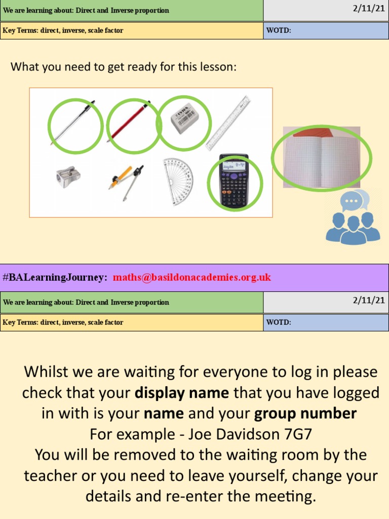 Direct and Inverse Proportion | PDF | Formula | Mathematical Analysis