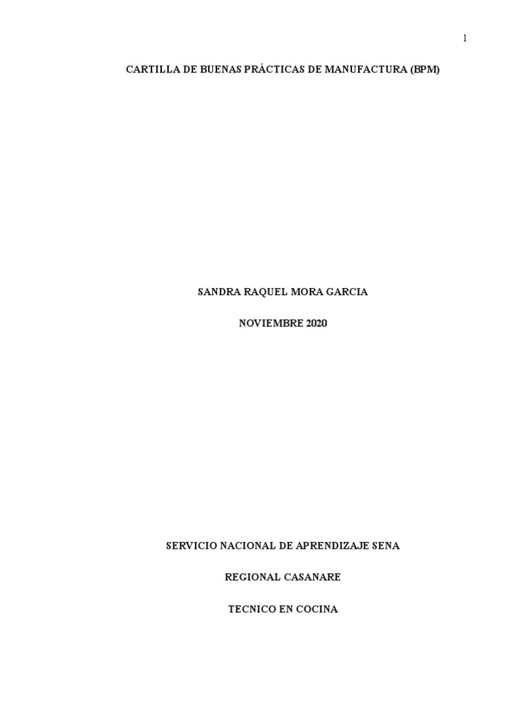 Cartilla de Buenas Prácticas de Manufactura | Descargar gratis PDF | Alimentos | Lavado de manos