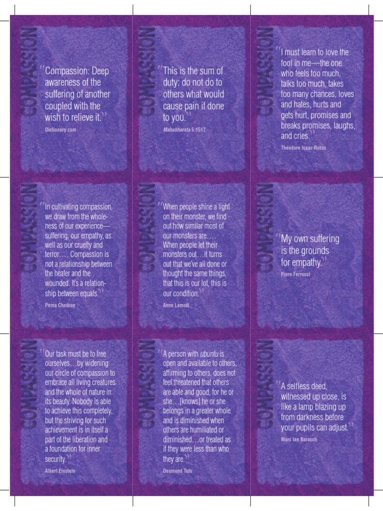 Compassion Cards | PDF | Compassion | Forgiveness