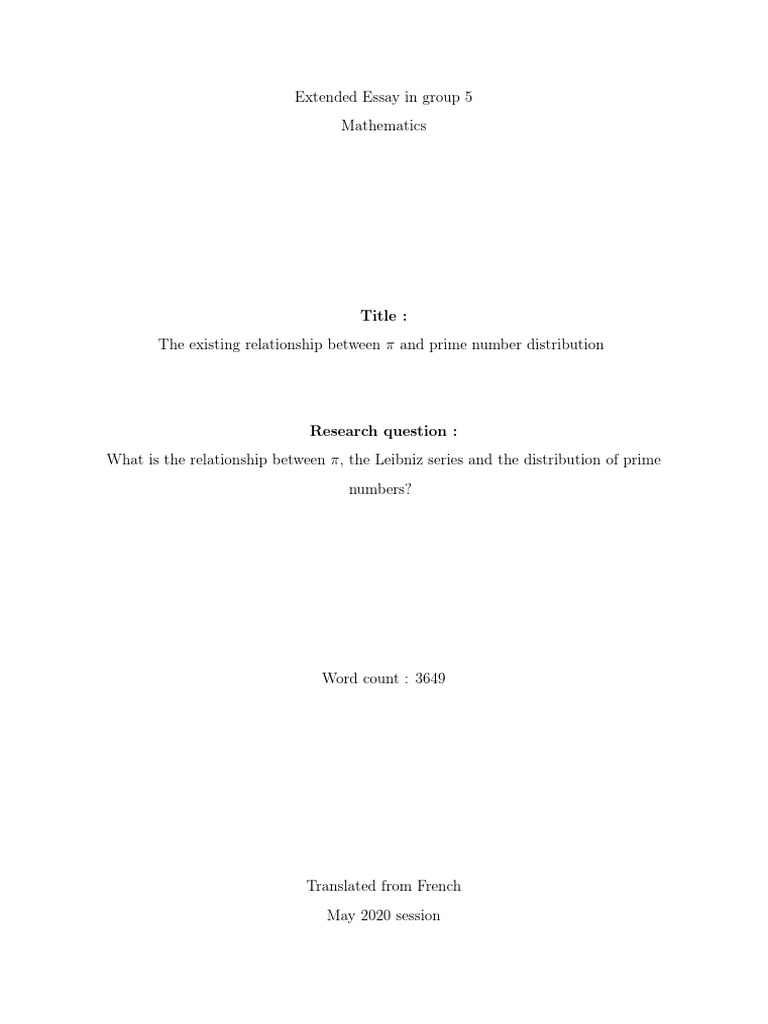 Math EE IB | PDF | Pi | Numbers