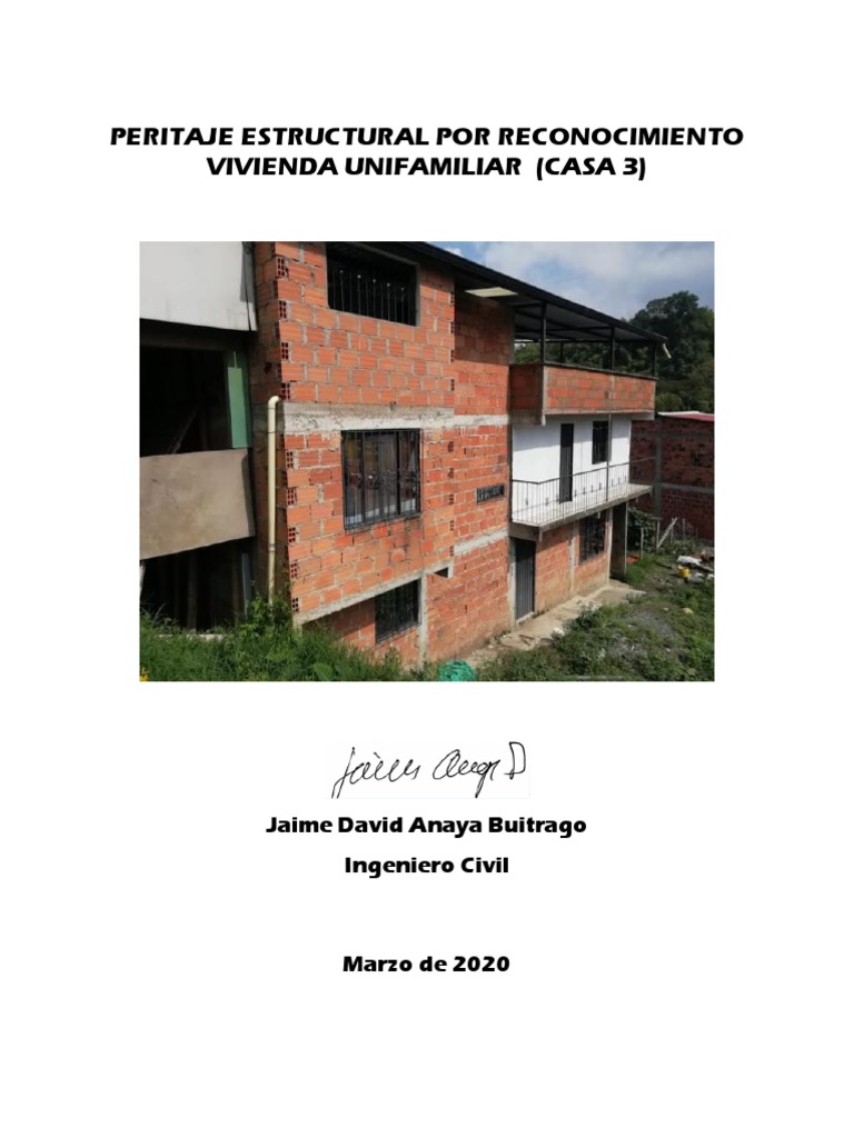Peritaje Estructural Casa Libaré | PDF | Doblar | Hormigón
