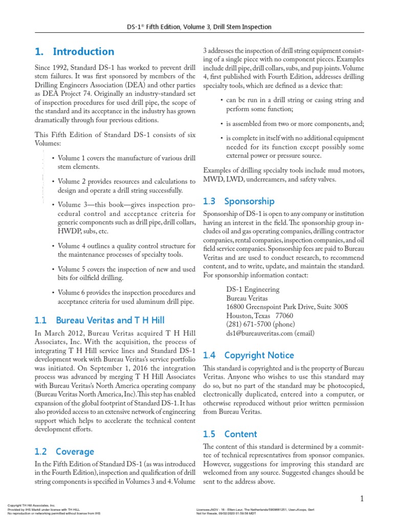 DS-1 VOL 3 - Drill Stem Inspection - Fifth Edition 2020 (012-013) | Download Free PDF | Drill ...