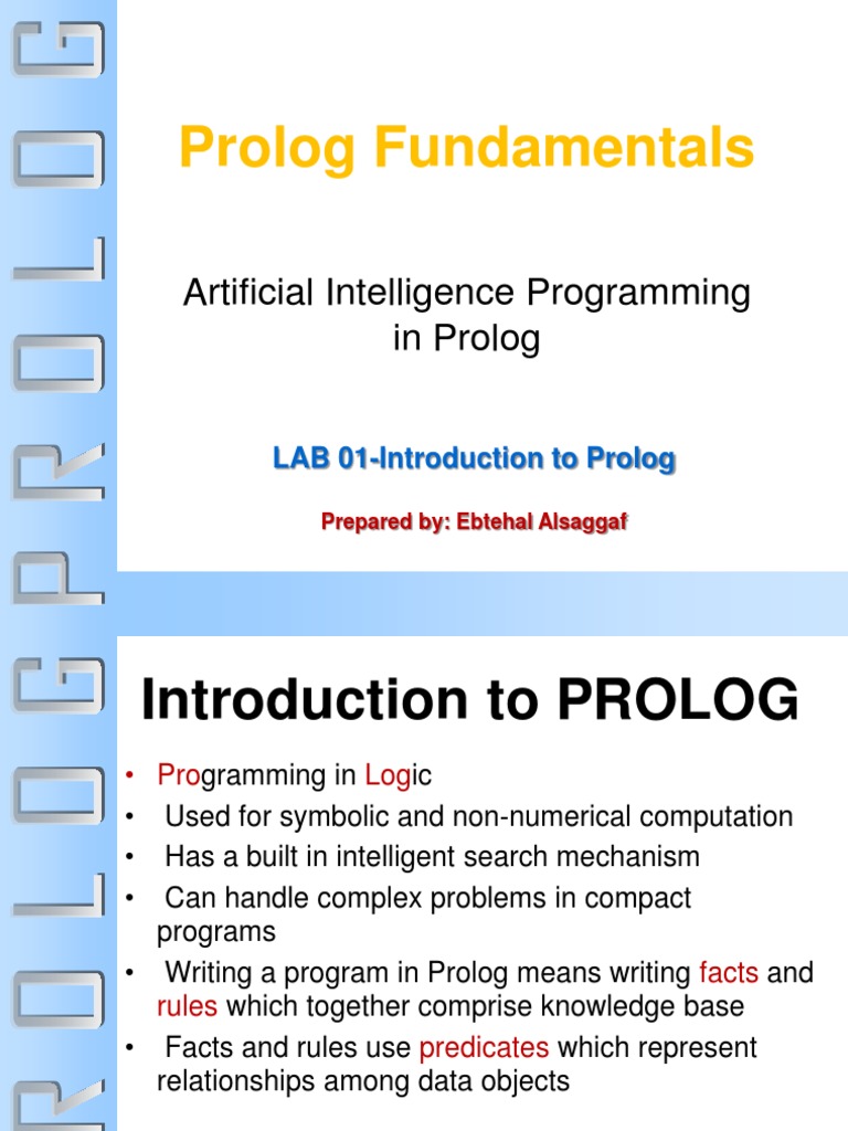LAB 01-Introduction To Prolog-Slides | PDF | Predicate (Grammar) | Clause
