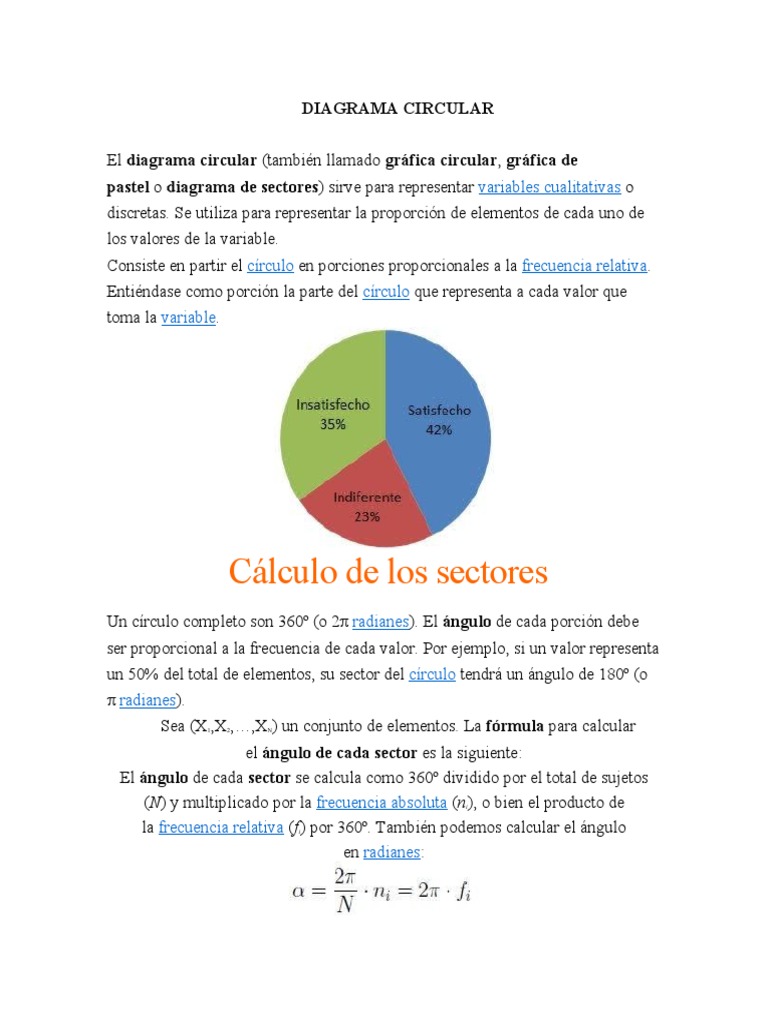 Diagrama Circular: Definición y Ejemplo | PDF