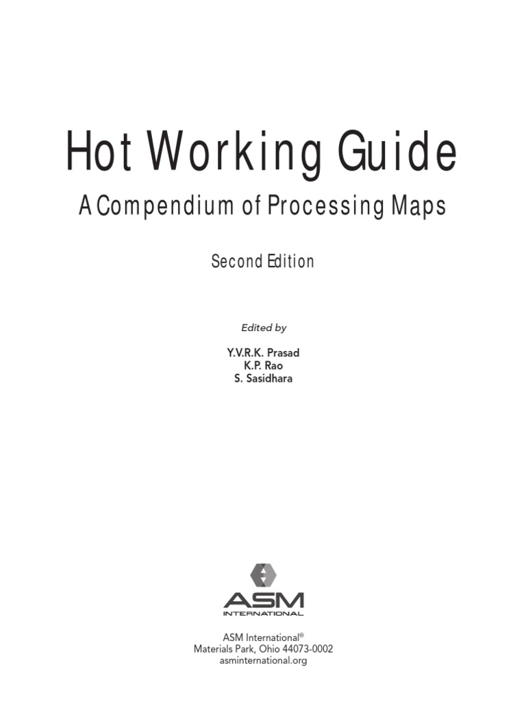 Hot Working Guide: A Compendium of Processing Maps | PDF | Metallurgy ...