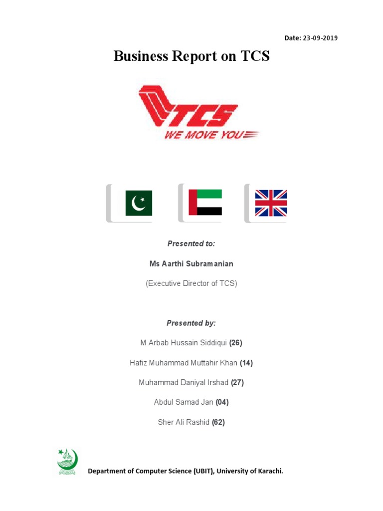 Business Report On TCS | PDF | Cargo | Courier