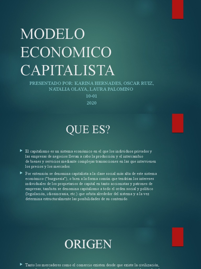 MODELO ECONOMICO CAPITALISTA (Trabajo Laura) | PDF | Capitalismo ...